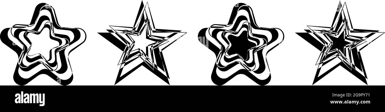 Abstract star icon, design element, symbol – stock vector illustration ...