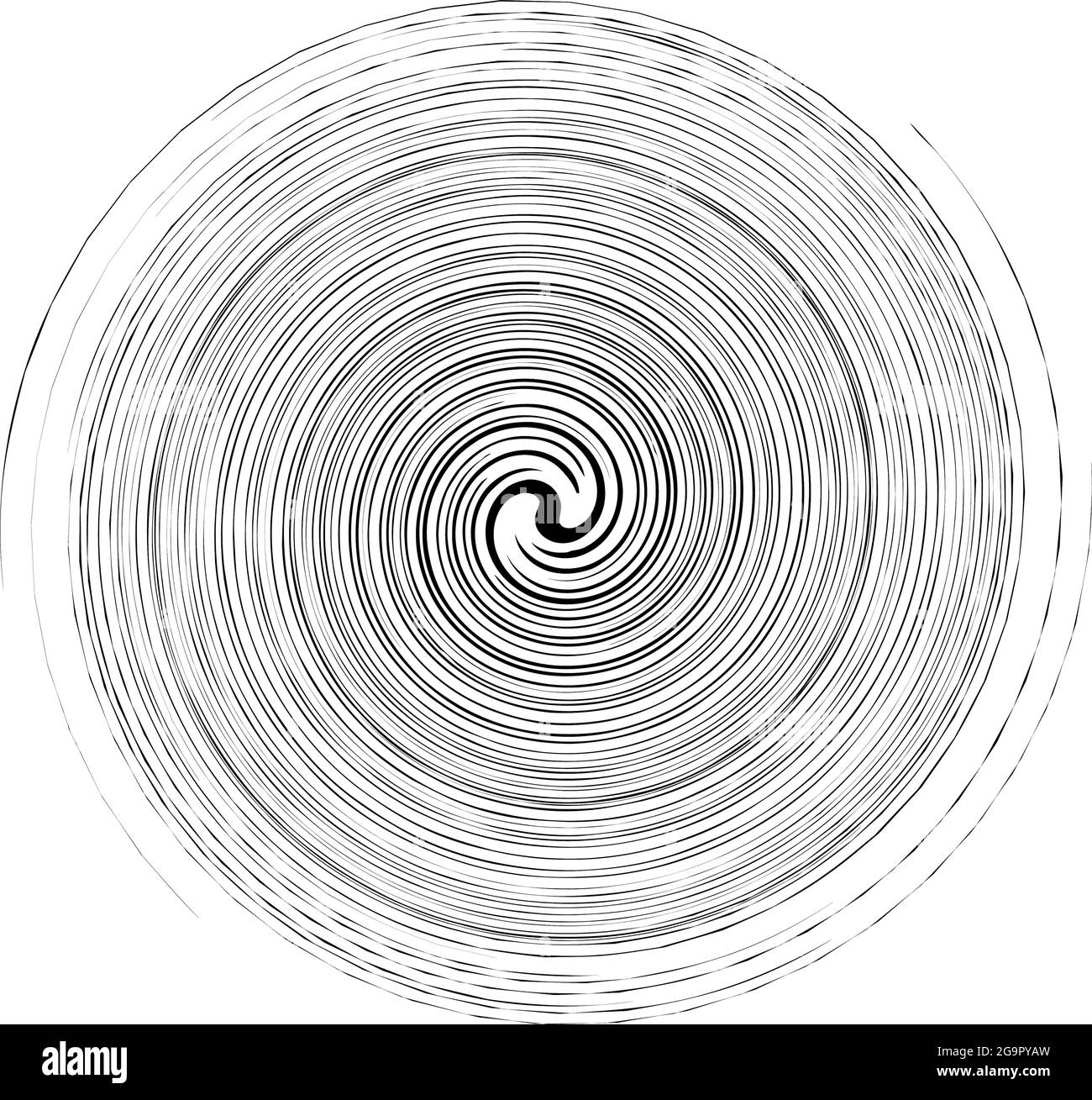 Spiral, swirl, twirl element. Volute, helix, vortex, ripple shape ...