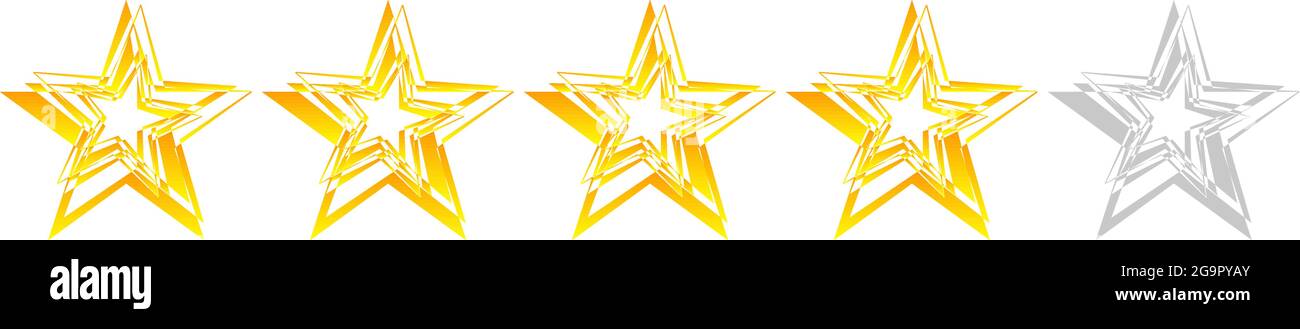 Star rating element. Value, estimination, user feedback, survey icon ...