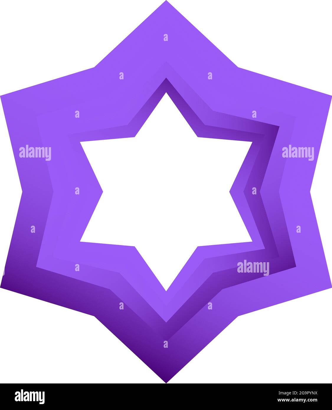 Abstract David star, icon, design element, symbol. Six-pointed star ...