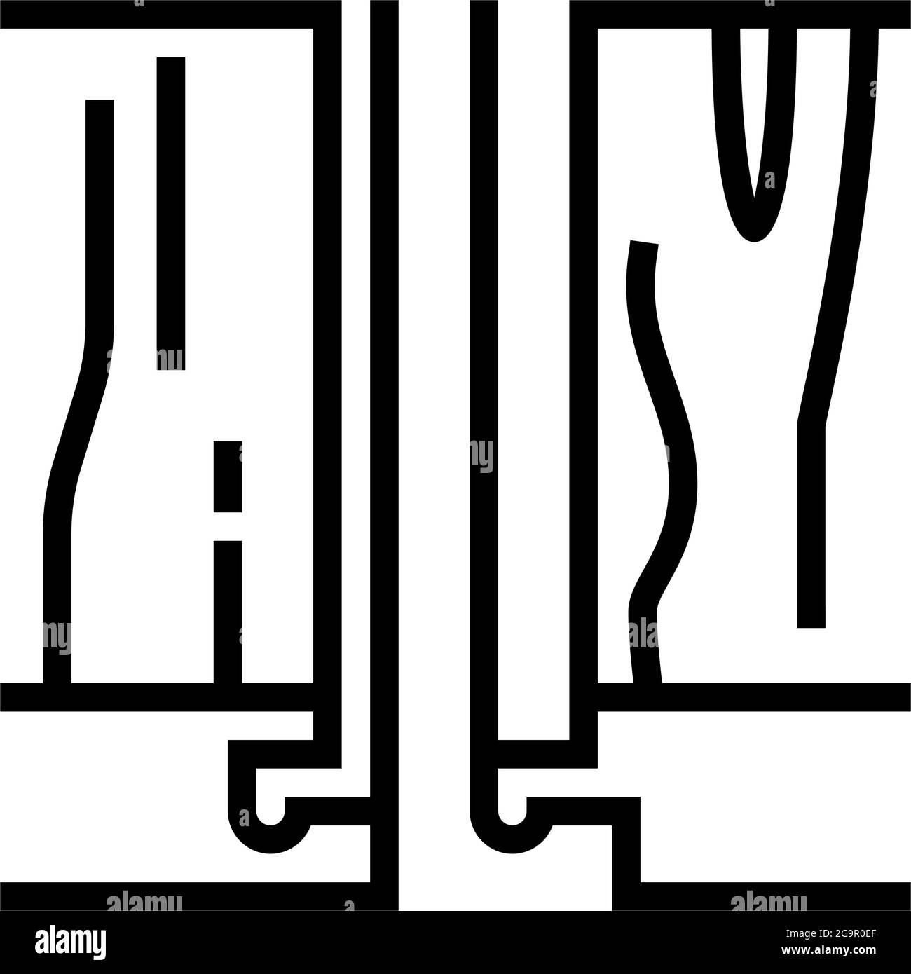 modular floor puzzle line icon vector illustration Stock Vector Image ...