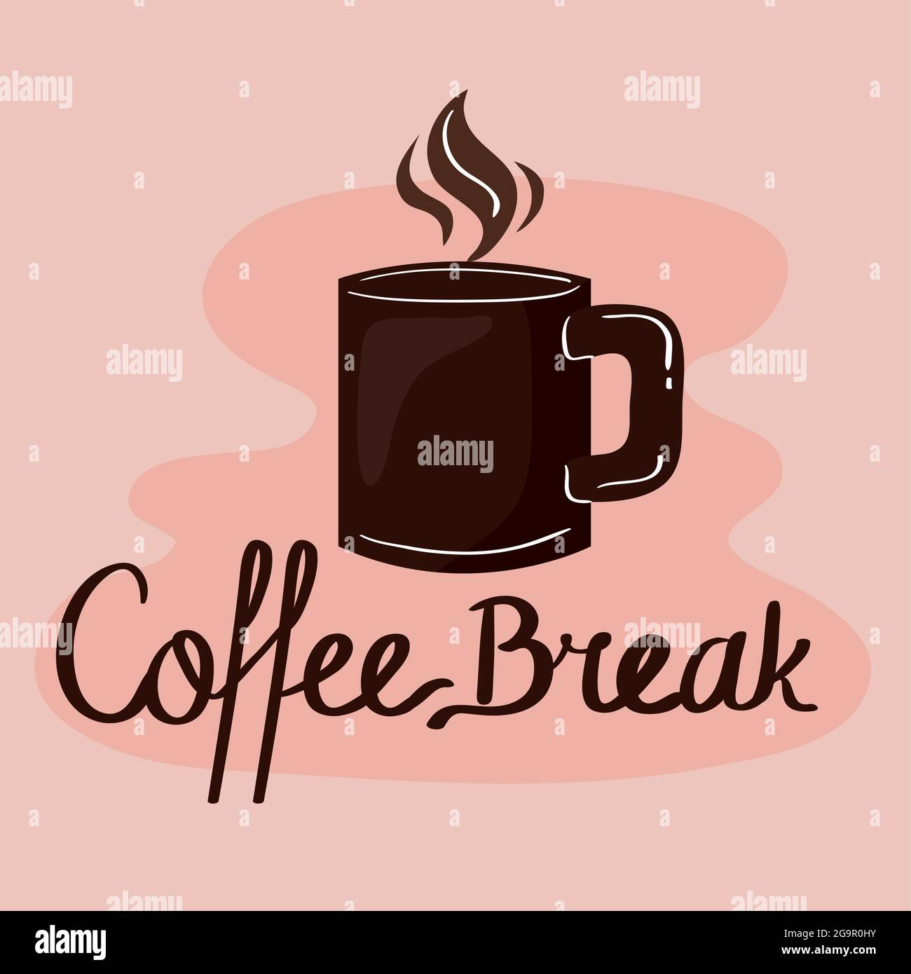 coffee break label with cup Stock Vector Image & Art - Alamy