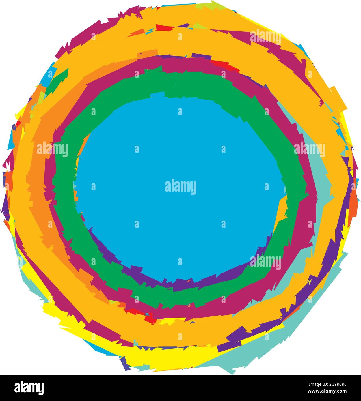 Grunge, grungy circular, concentric textured circles. Abstract design ...