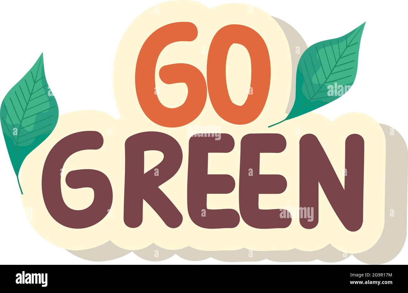 Go green text ecological Stock Vector Images - Alamy