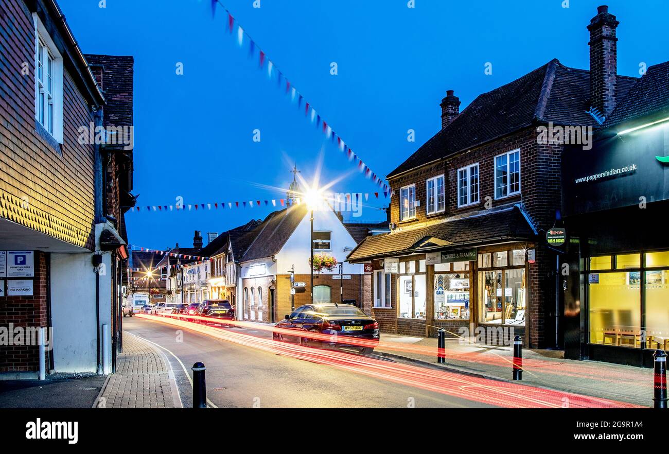 Burnham Village at Night Berks UK Stock Photo - Alamy
