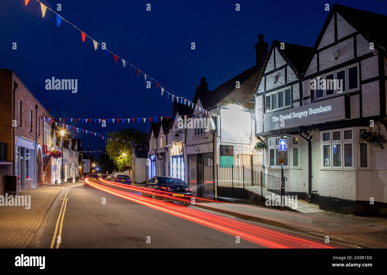 Burnham Village at Night Berks UK Stock Photo - Alamy
