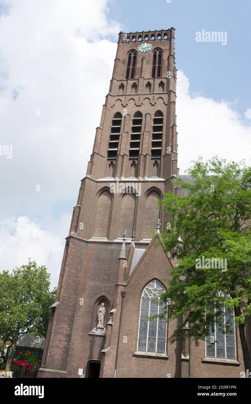 Tower of the Grote Kerk church in Oss in the Netherlands Stock Photo ...