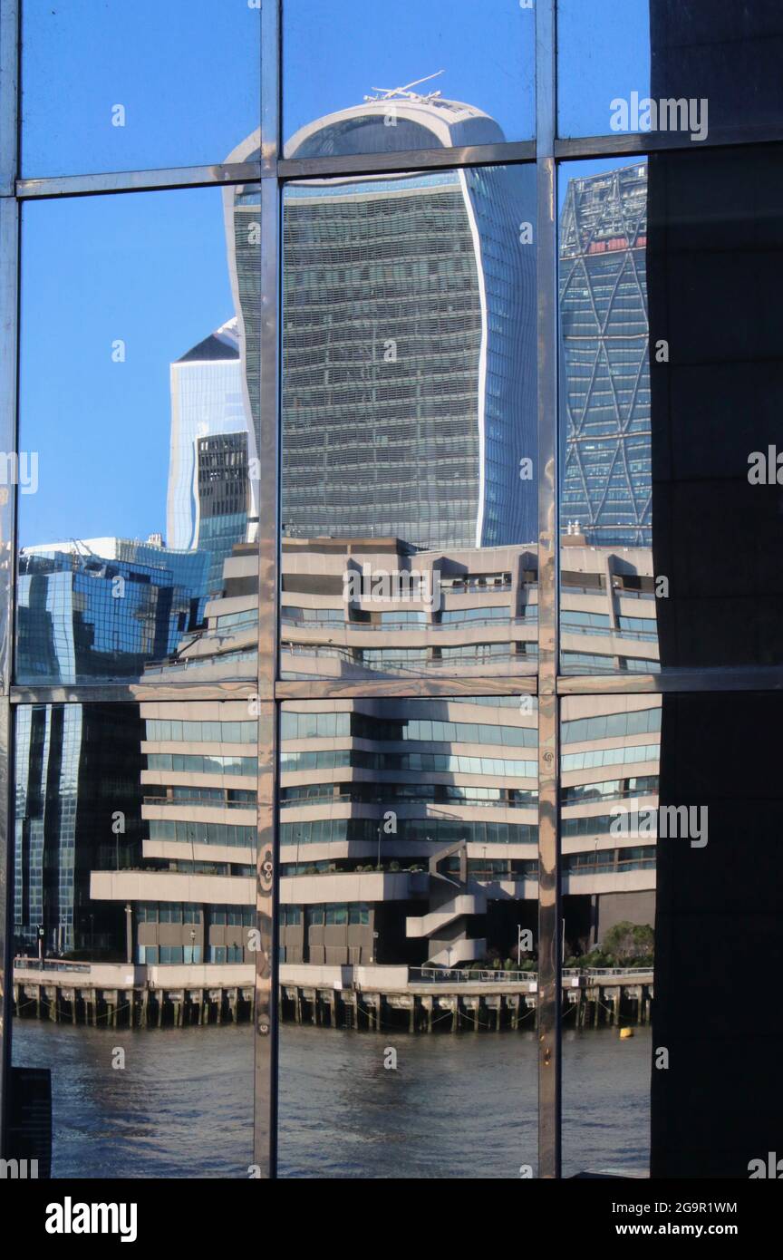 City of London reflection Stock Photo - Alamy