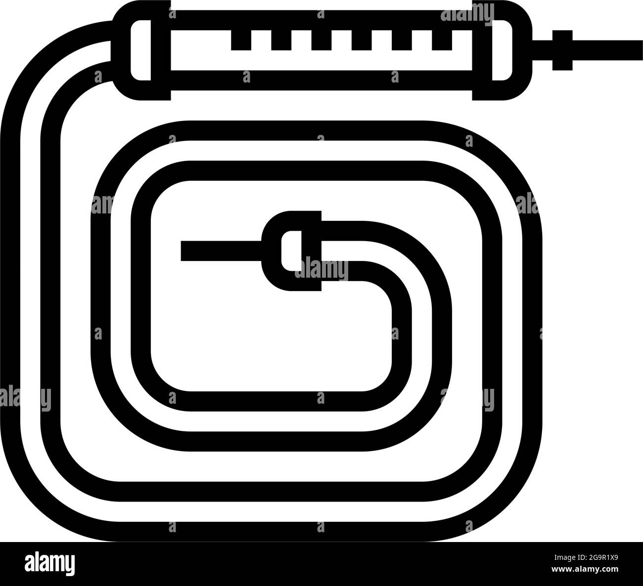 classic hookah hose line icon vector illustration Stock Vector Image ...