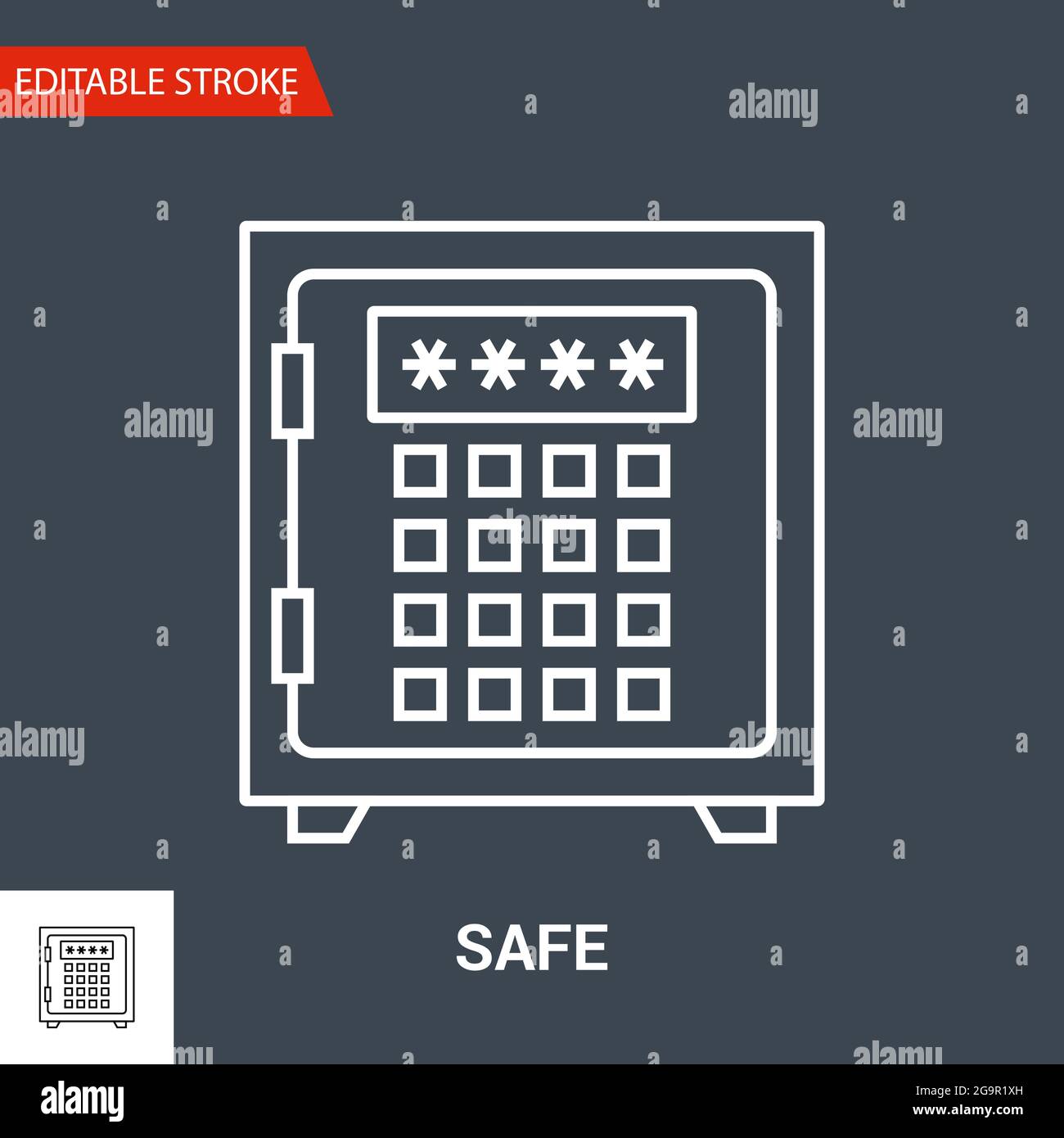 Safe Icon. Thin Line Vector Illustration Stock Vector Image & Art - Alamy