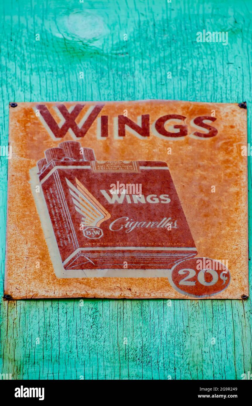 Vintage wings cigarettes ad hi-res stock photography and images - Alamy