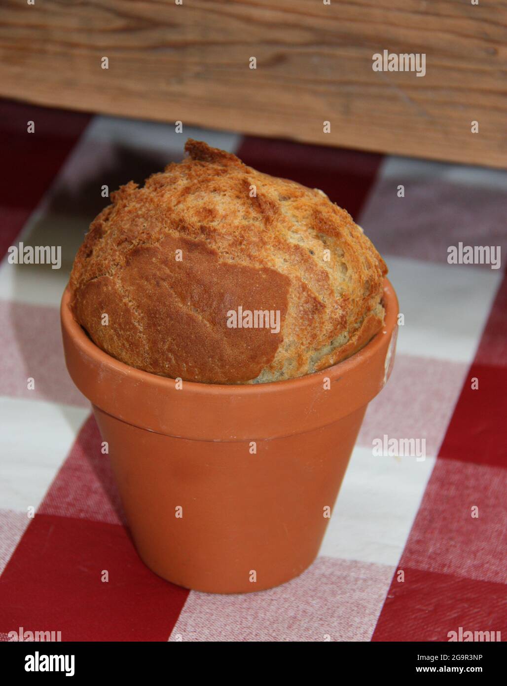 A Loaf of Bread Baked and Served in a Flower Pot Stock Photo - Alamy