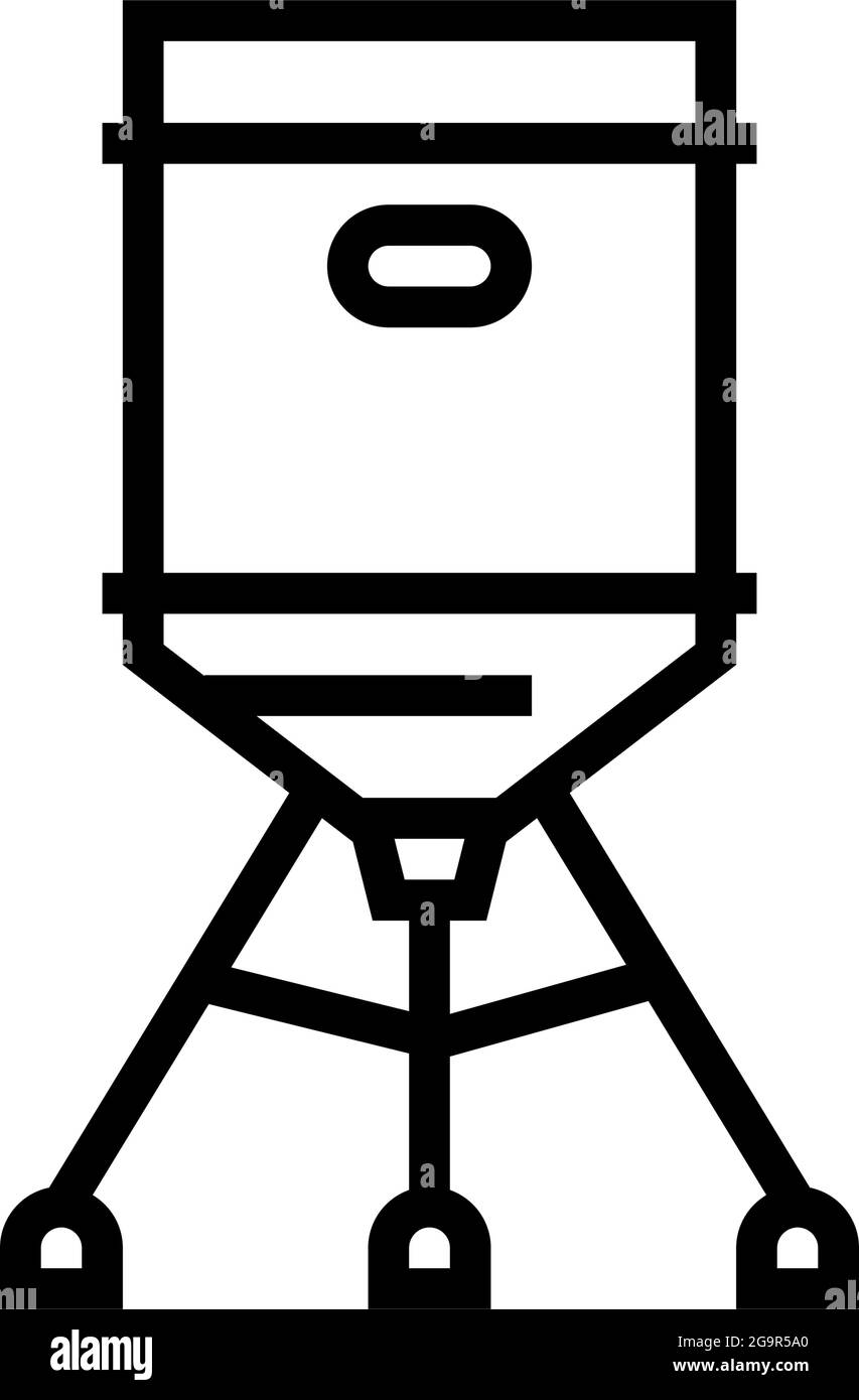 bait feeder line icon vector. bait feeder sign. isolated contour symbol ...