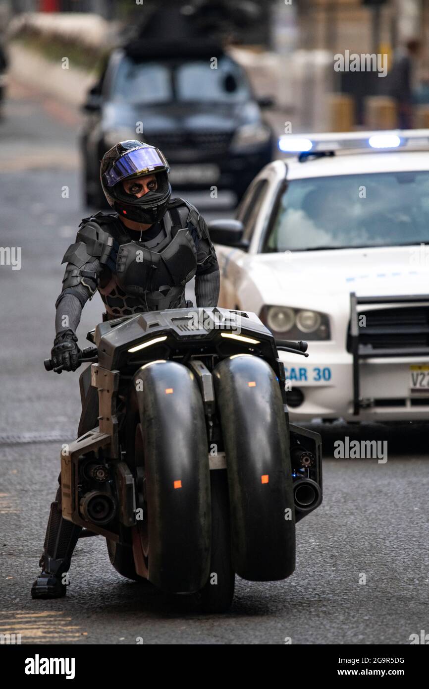 Glasgow, Scotland, UK. 27th July, 2021. PICTURED: The Batcycle/Batblade ...