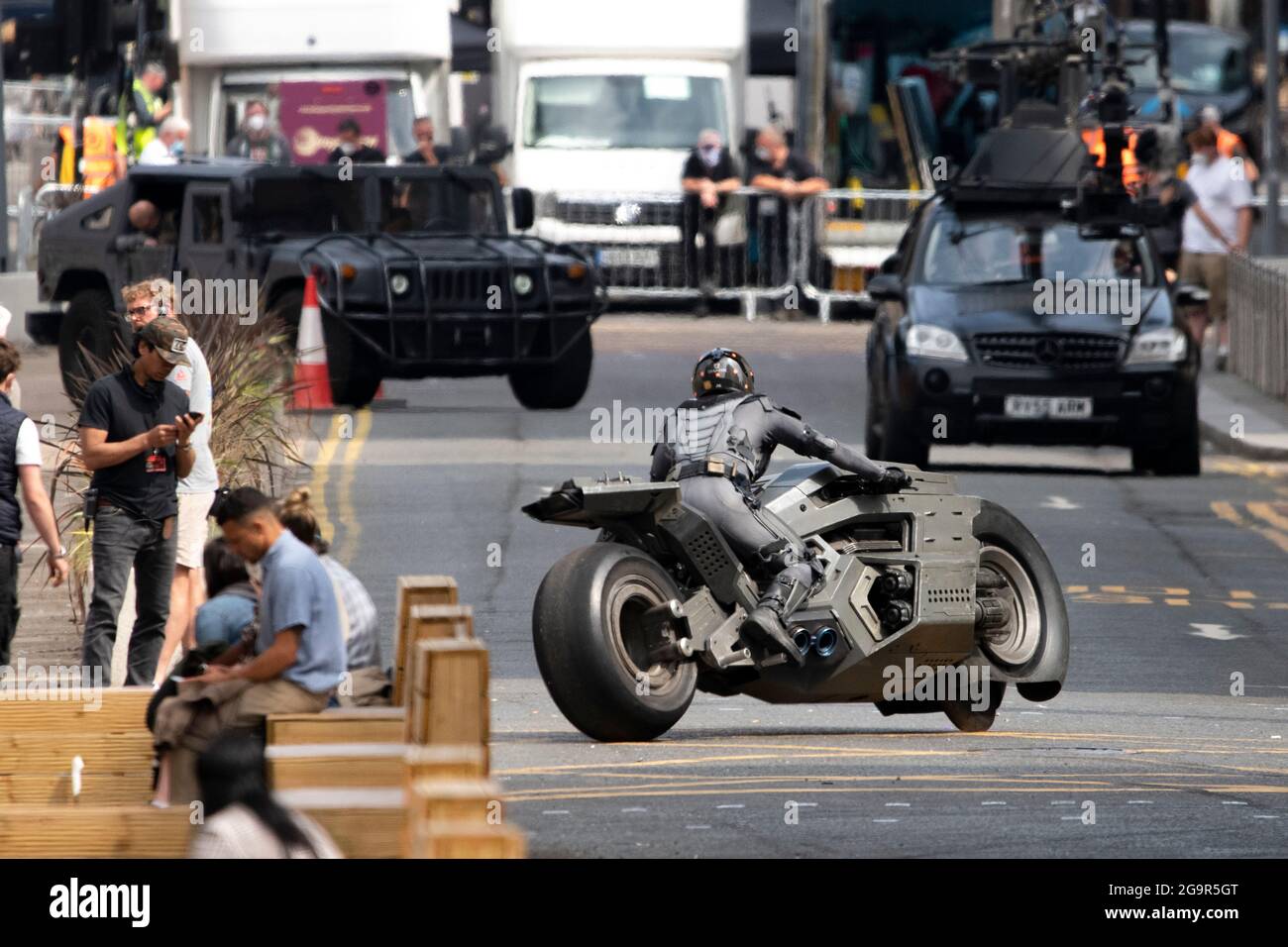 Glasgow, Scotland, UK. 27th July, 2021. PICTURED: The Batcycle/Batblade ...