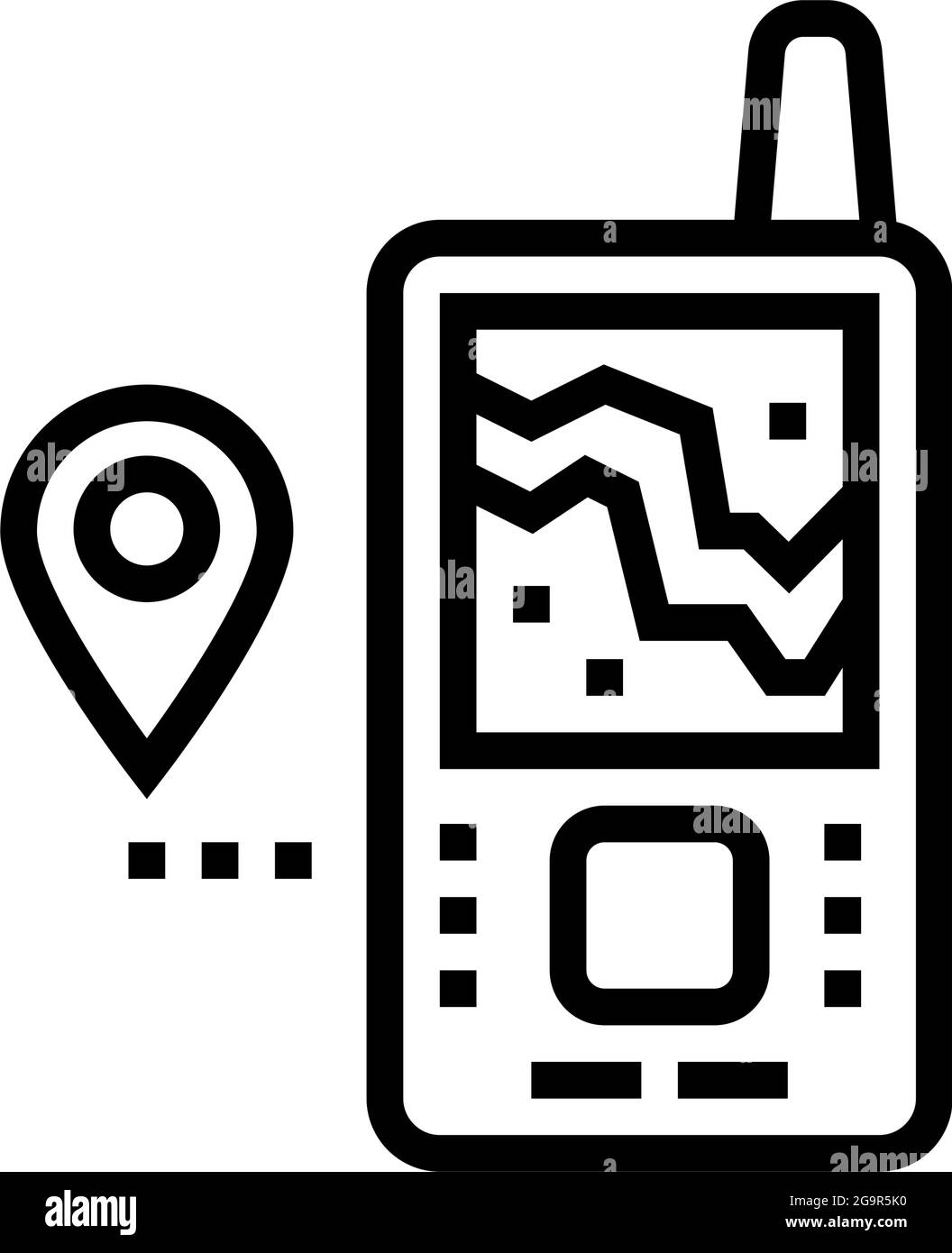 geolocated device line icon vector illustration Stock Vector Image ...