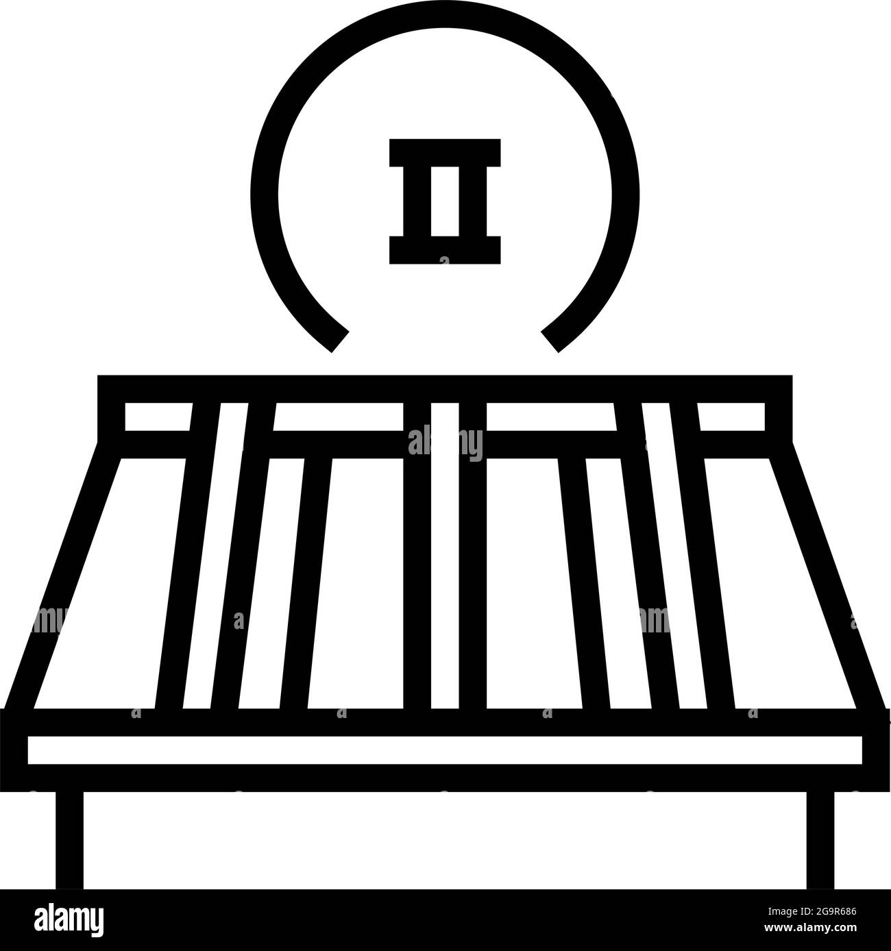 second stage of roof replacement line icon vector. second stage of roof ...