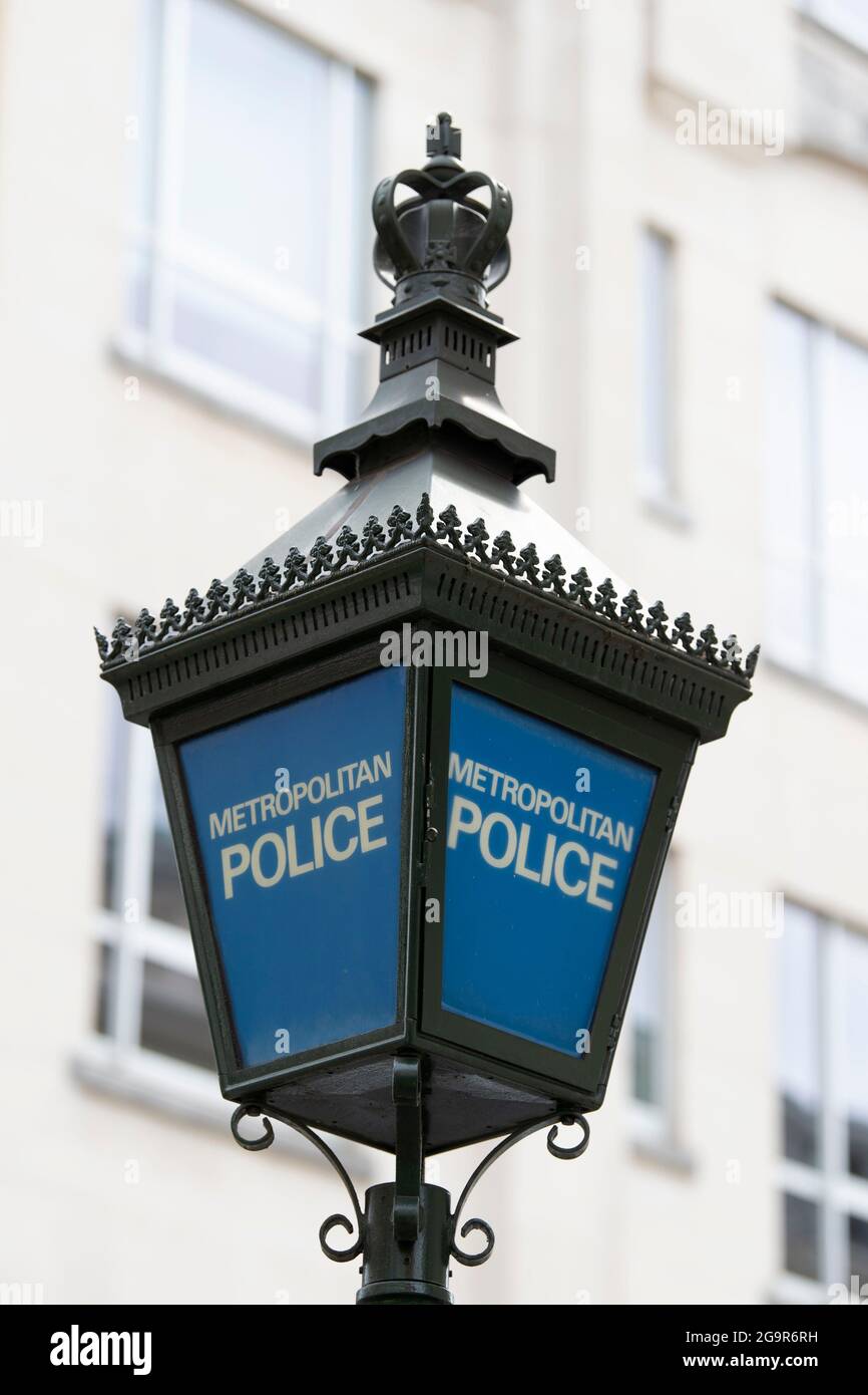 A Victorian style Metropolitan Police Lantern better known as 'The Blue ...