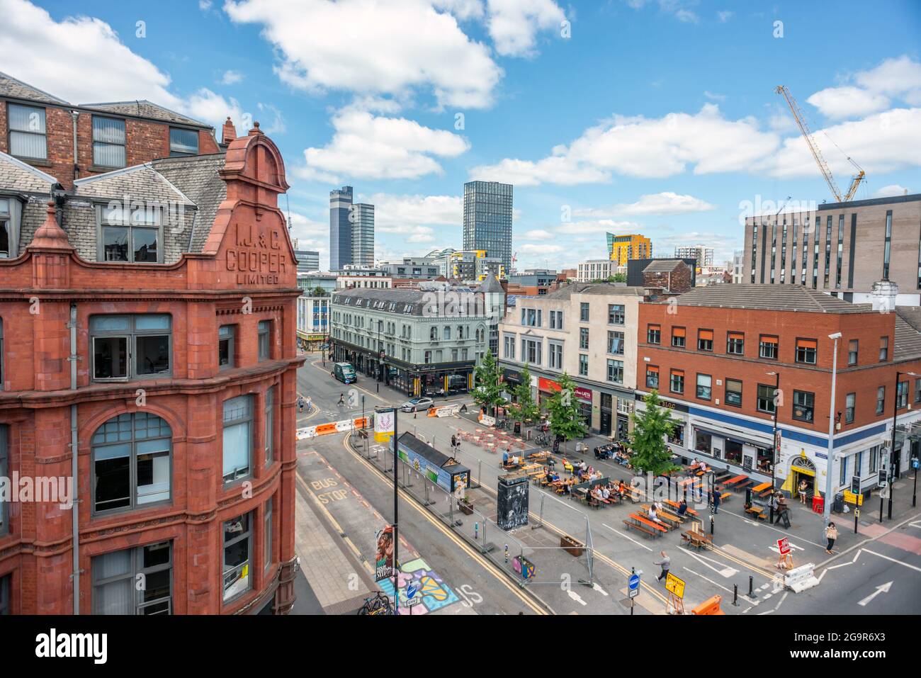 Manchester, July 14th2021: Manchester city centre Stock Photo - Alamy