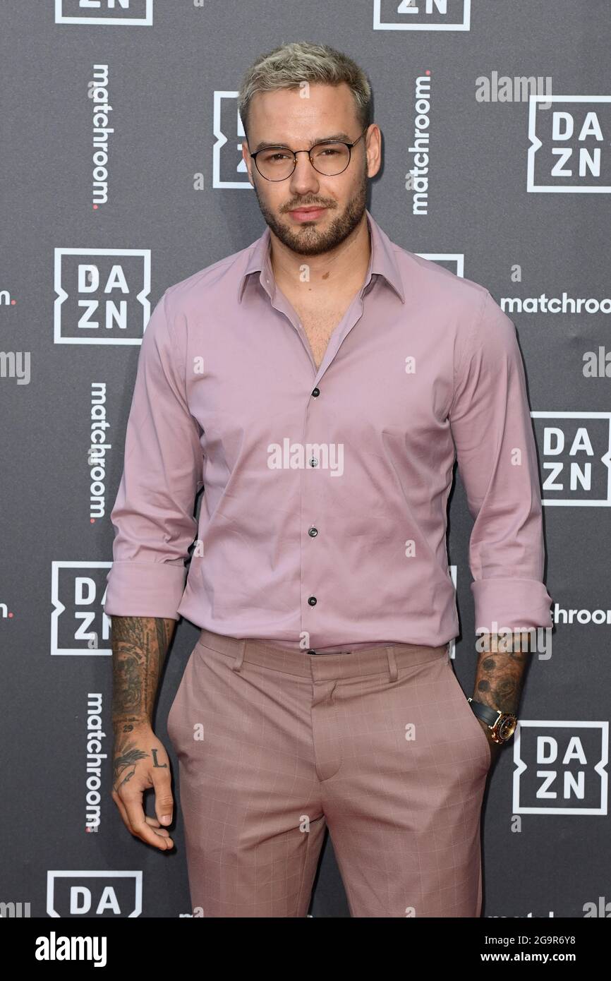 London, UK. 27 July 2021. Laim Payne arriving at the Dazn x Matchroom ...