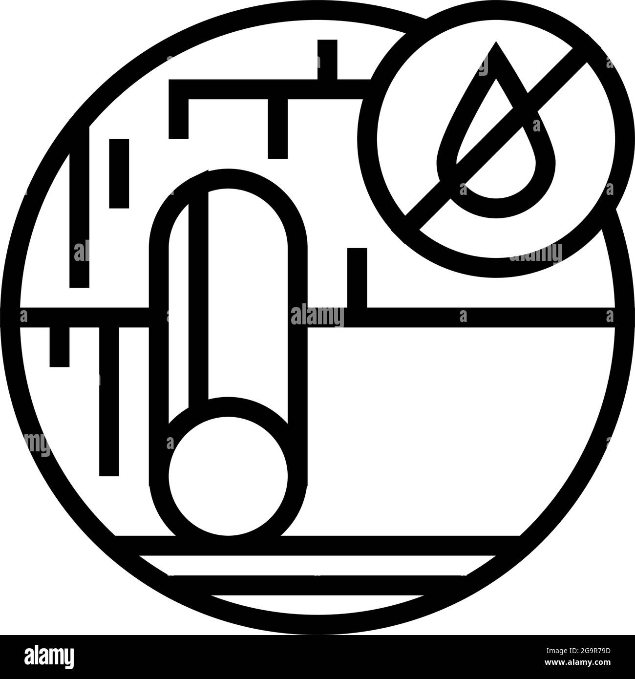 roof underlayment line icon vector. roof underlayment sign. isolated ...
