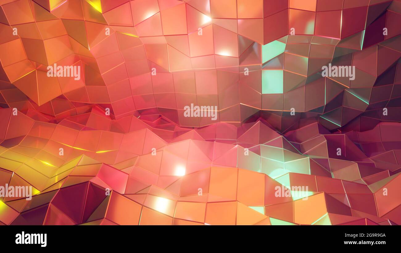 3d illustration beautiful abstract modern background polygons gradients ...