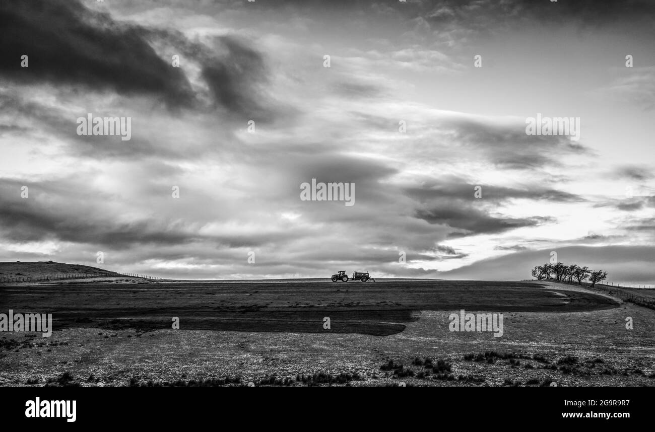 Uk hills scenery northern england Black and White Stock Photos & Images ...