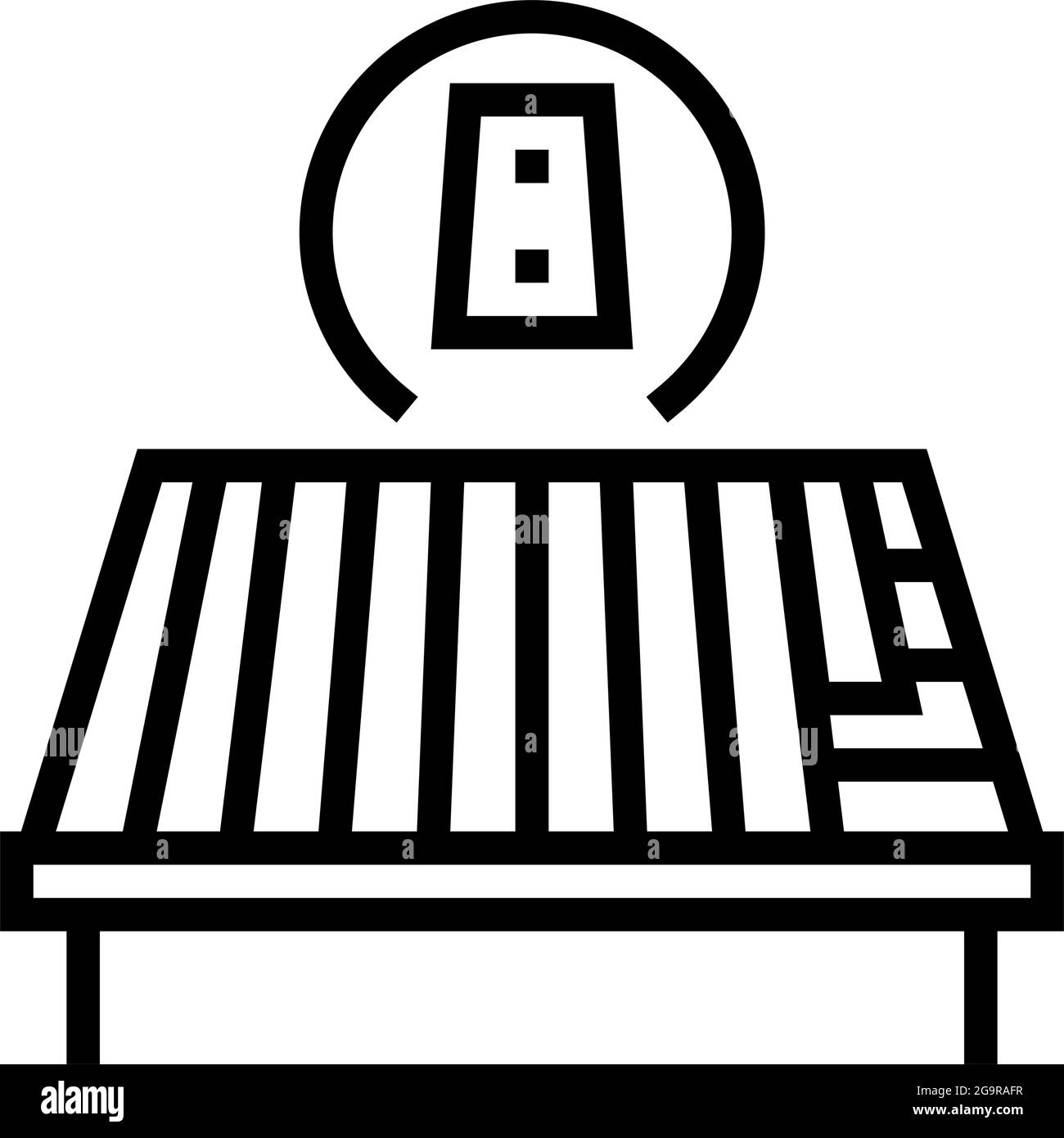 metal roof line icon vector. metal roof sign. isolated contour symbol ...