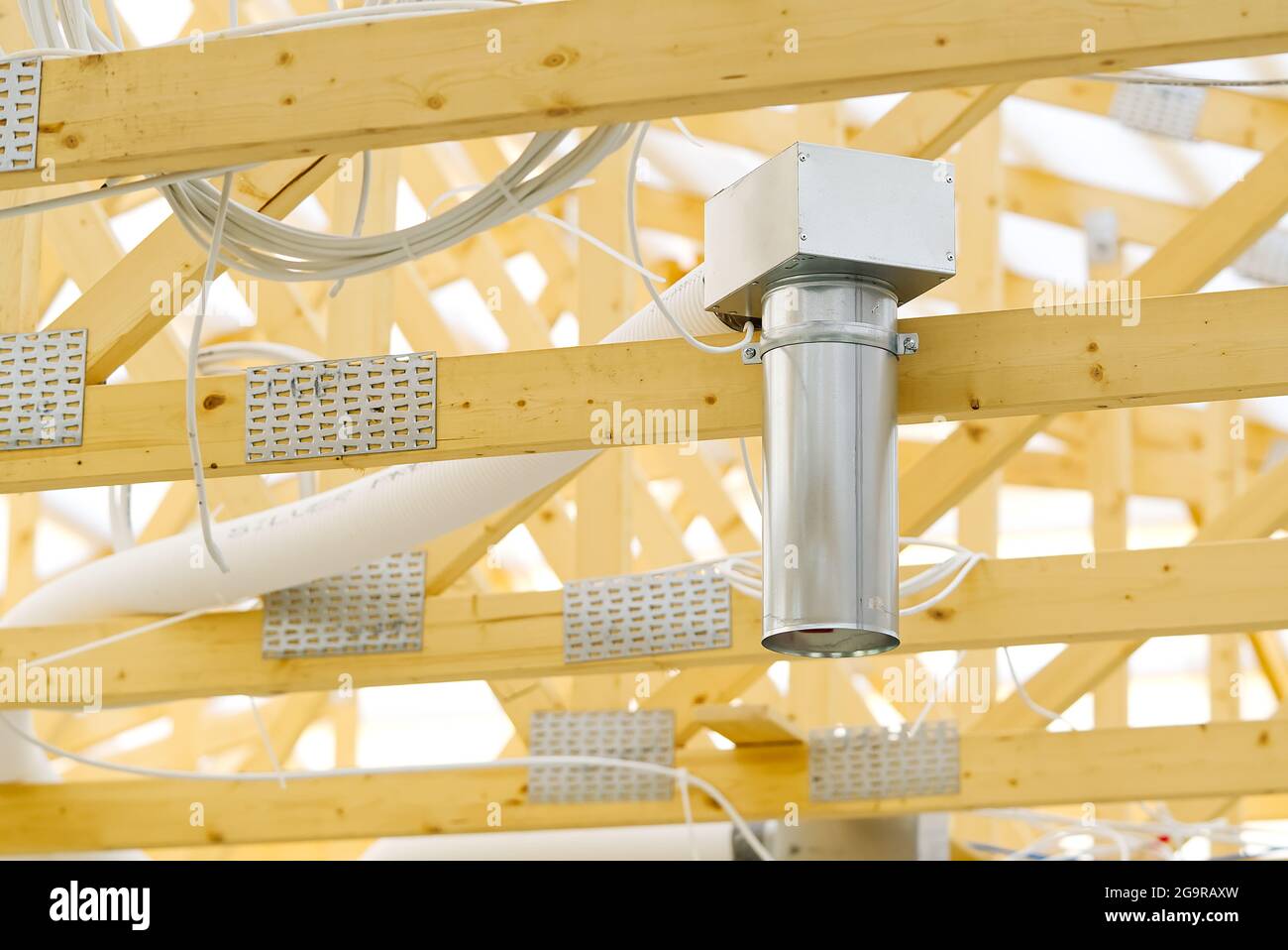 installation of ventilation in a new timber frame house under ...