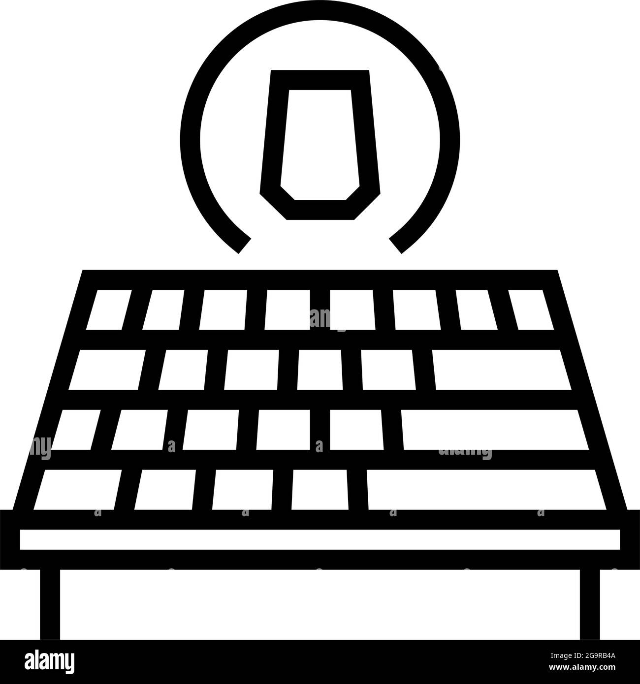 asphalt shingles roof line icon vector. asphalt shingles roof sign ...