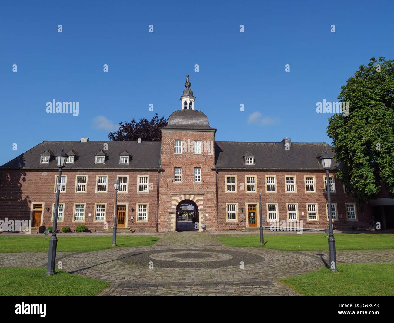 castle and windmill in ahaus germany Stock Photo - Alamy