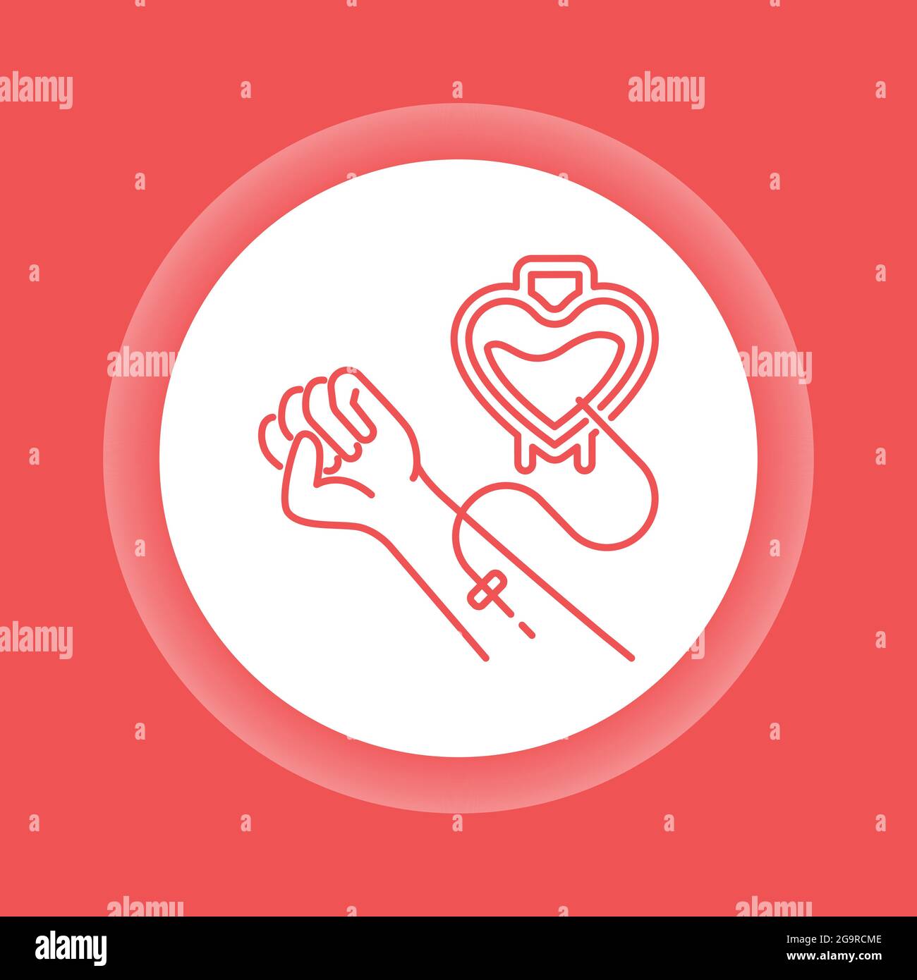 Blood donation color button icon. Donorship. Volunteering. Outline ...