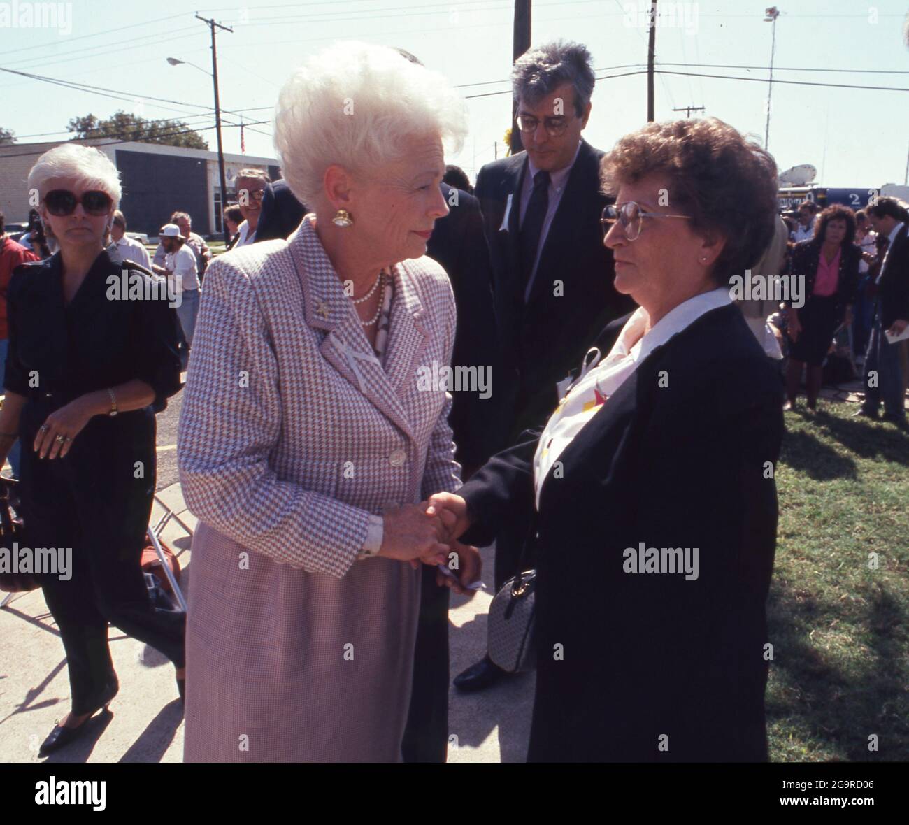 Killeen Texas USA, October 1991: A somber Texas Gov. Ann Richards ...