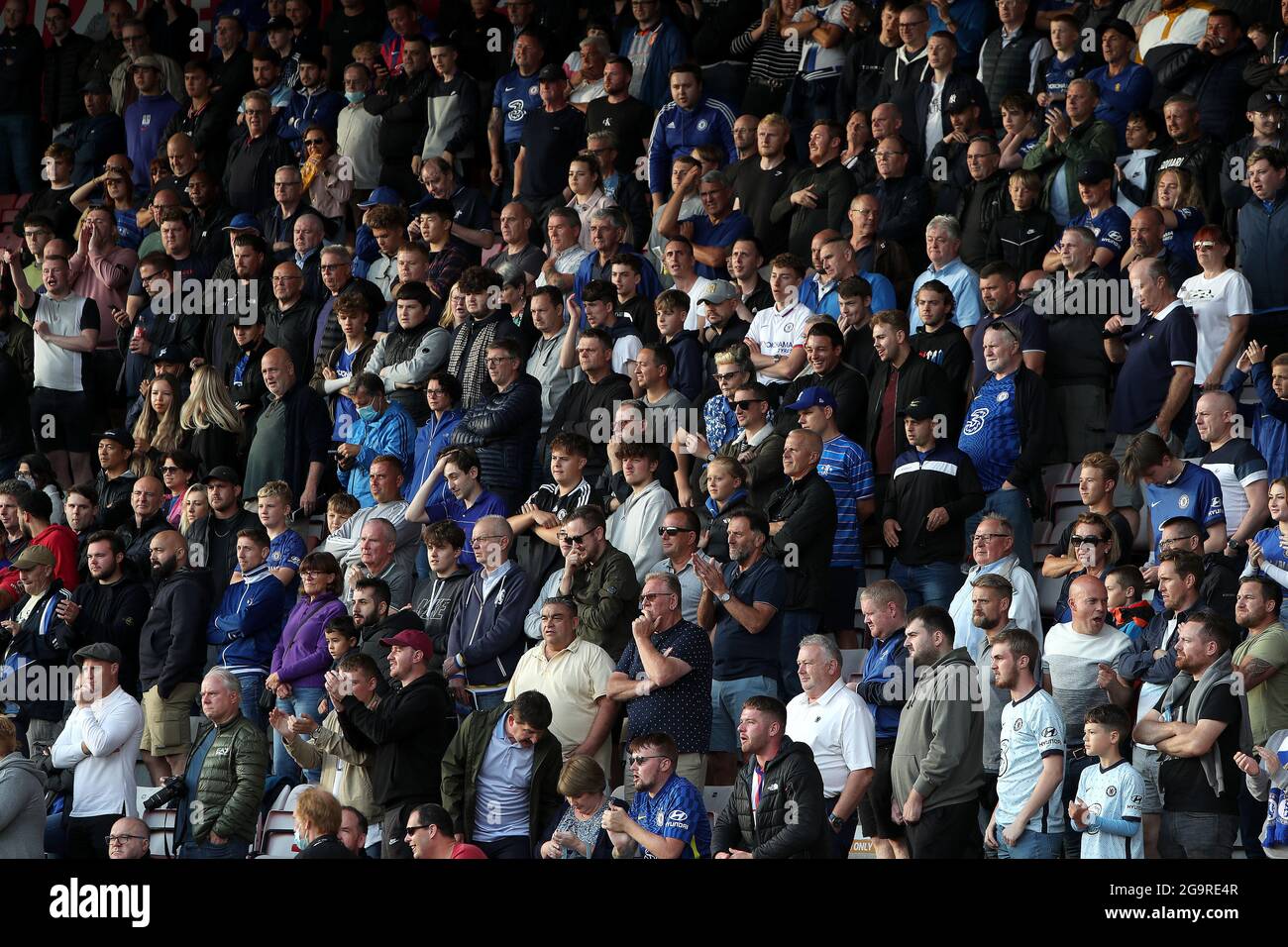 Chelsea fans in the stands during the preseason friendly match at the ...