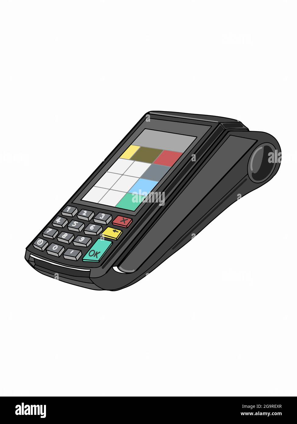 POS device, illustration icon Stock Photo - Alamy