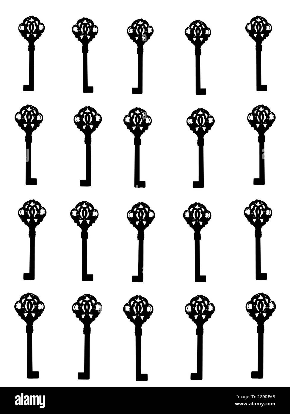 Key black pattern ,illustration ,cartoon, white background Stock Photo ...