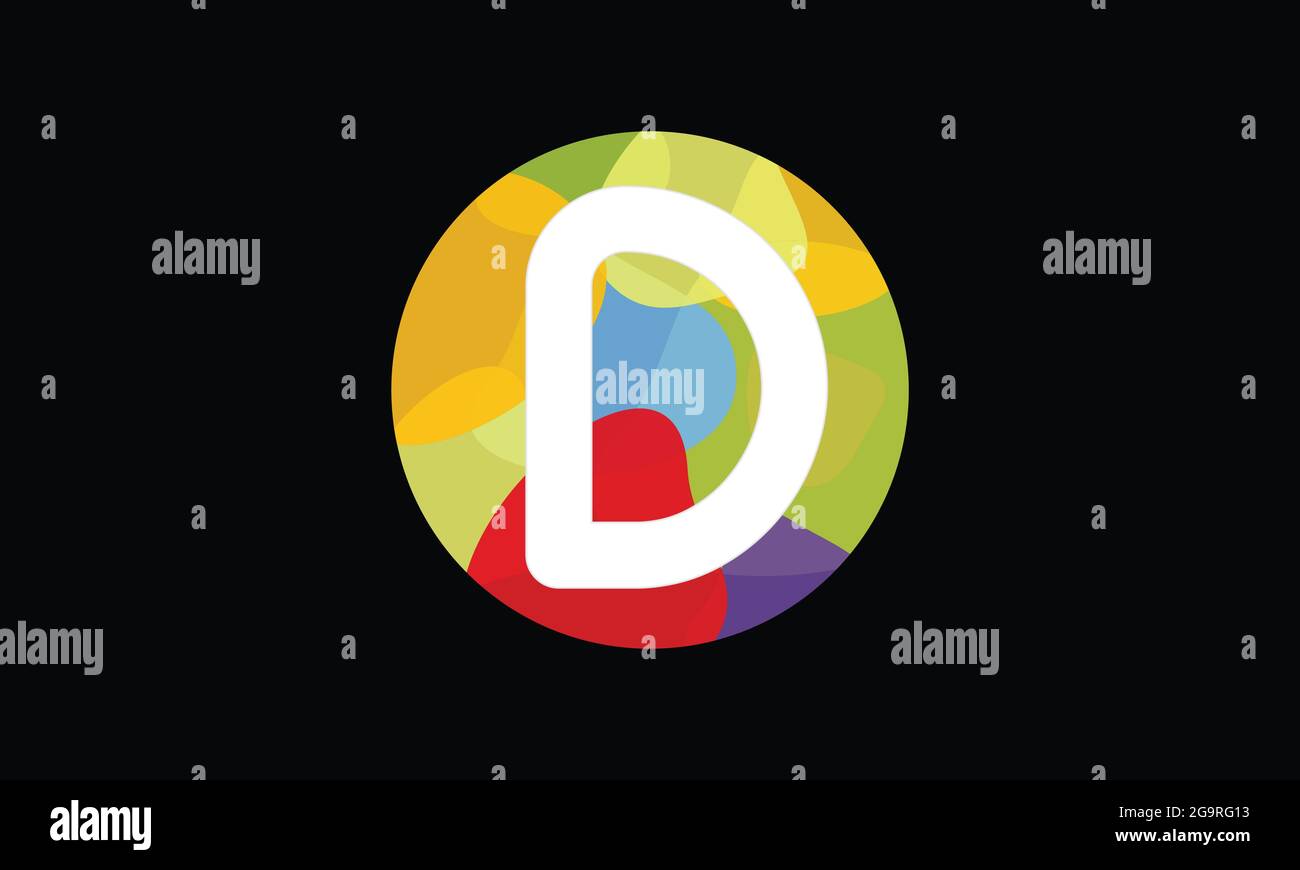 Colorful Letter D Logo Design vector Template. Abstract Technology ...