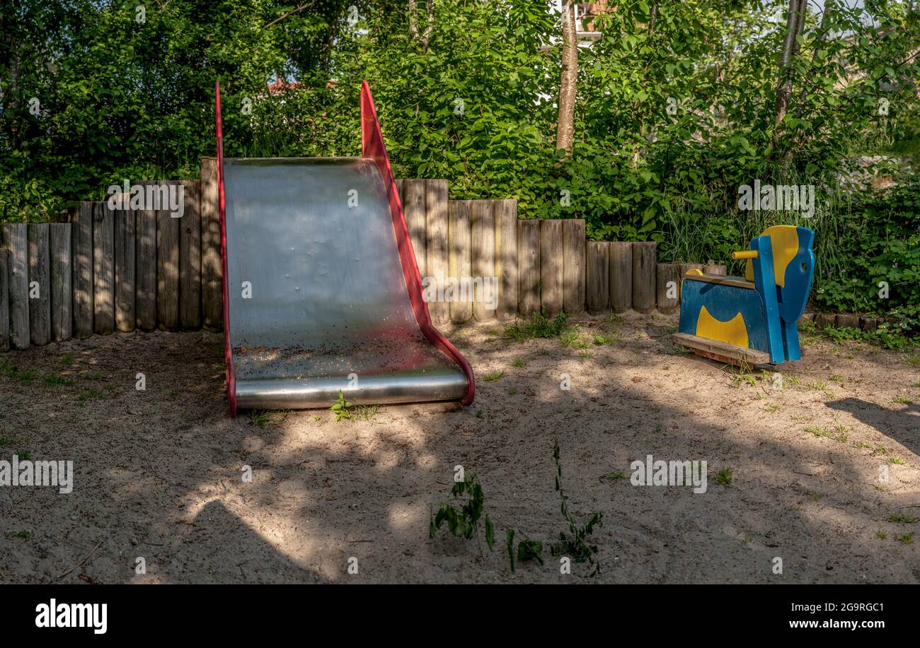 Shadow boy playing in playground hi-res stock photography and images ...