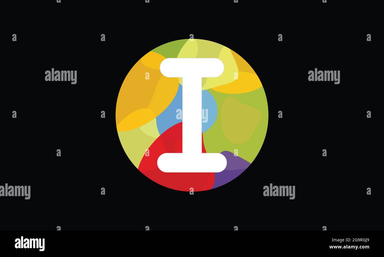 Colorful Letter I Logo Design vector Template. Abstract Technology ...