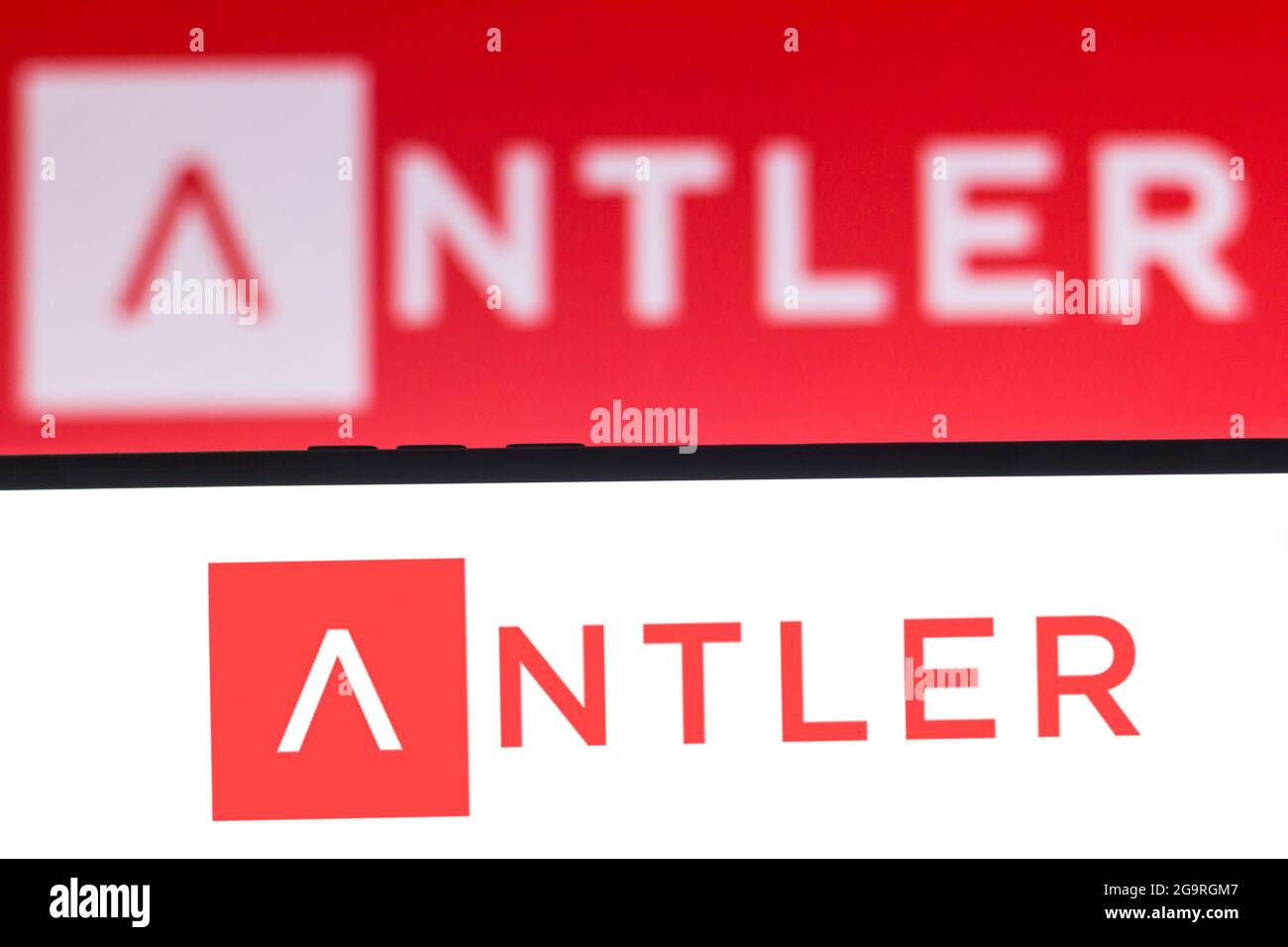 In this photo illustration the Antler logo is seen displayed on a ...