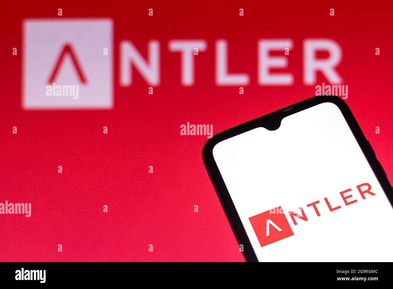 In this photo illustration the Antler logo is seen displayed on a ...