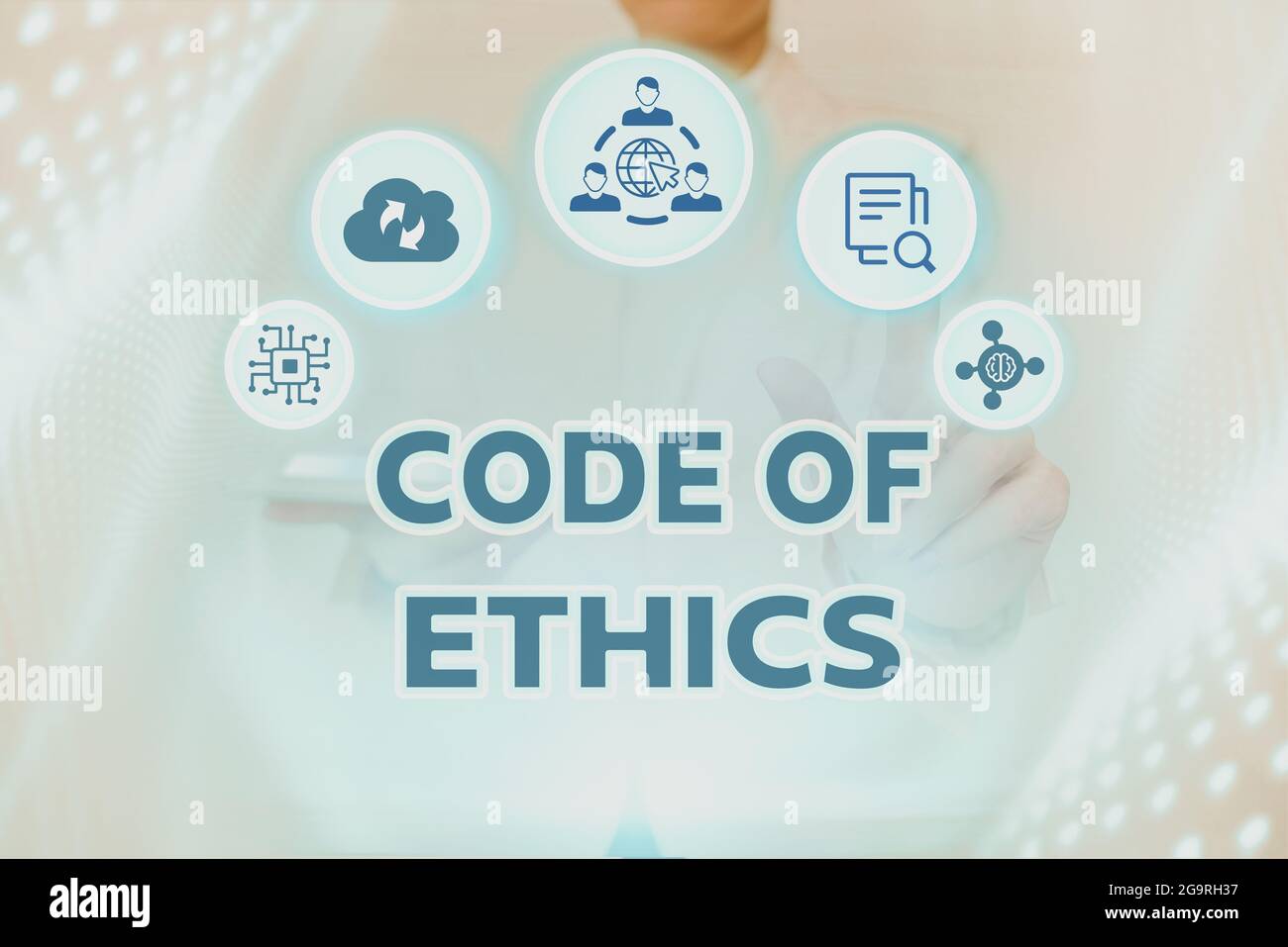 Hand writing sign Code Of Ethics. Concept meaning basic guide for ...