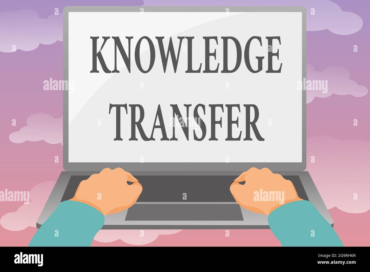 Writing displaying text Knowledge Transfer. Business idea sharing or ...