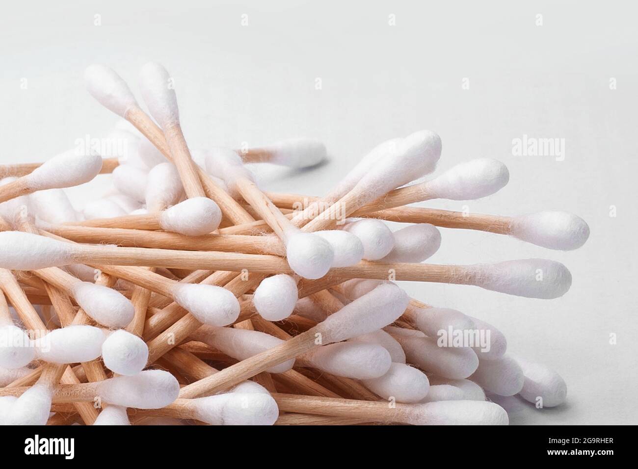 ear wash hygienic wooden sticks Stock Photo - Alamy