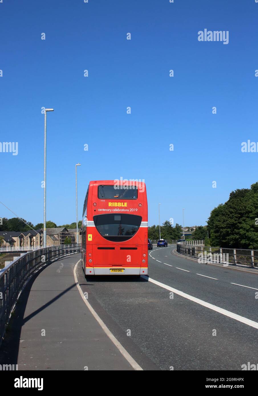 Stagecoach double-decker bus, in special livery to mark the centenary ...