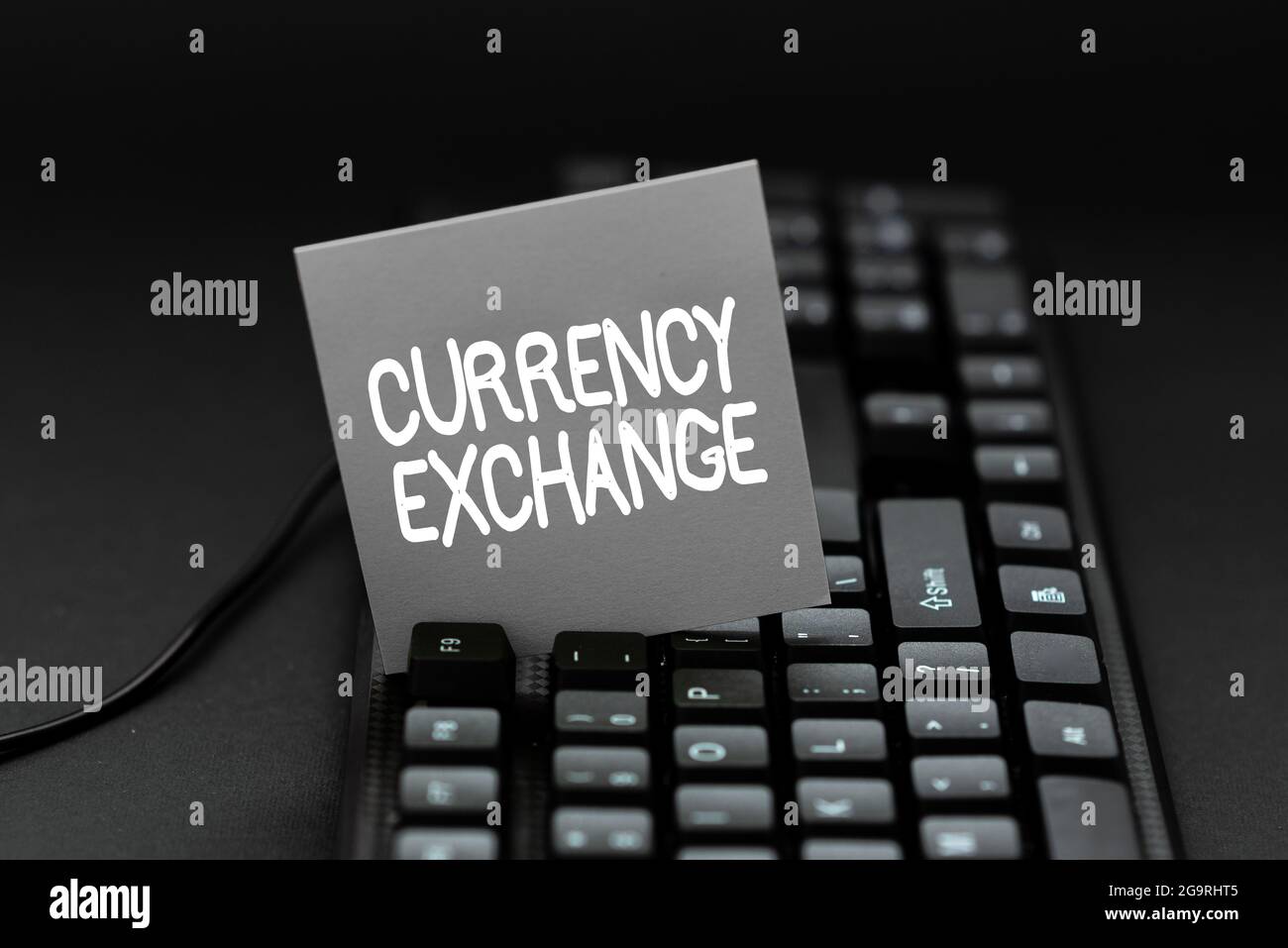 Conceptual caption Currency Exchange. Concept meaning rate at which one ...