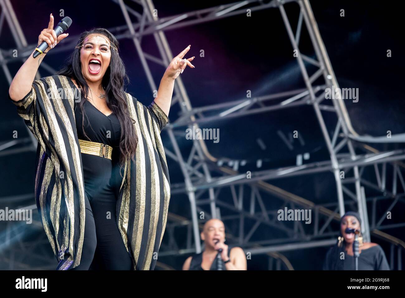 Michelle John of the band Odyssey singing live at the Soultasia music ...