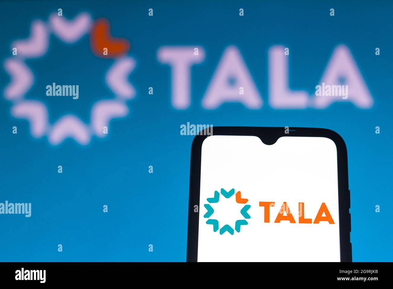 Brazil. 27th July, 2021. In this photo illustration the Tala logo is ...