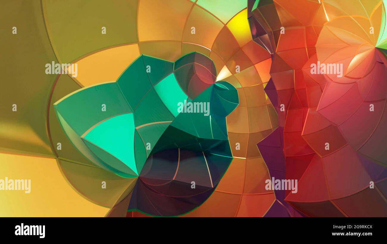 3d illustration beautiful abstract modern background polygons gradients ...