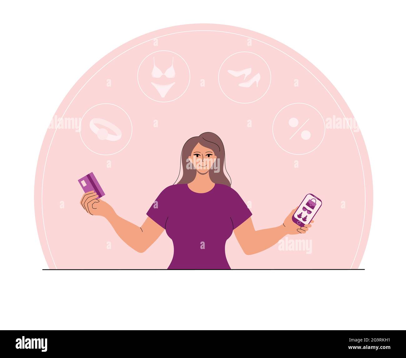 Order purchase online woman Cut Out Stock Images & Pictures - Alamy